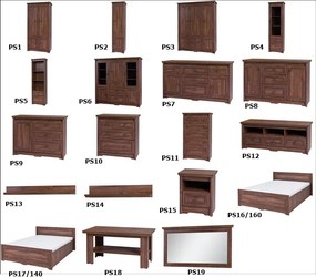 Mlot Meble Konferenční stolek Parys PS18 Barva: Dub stirling