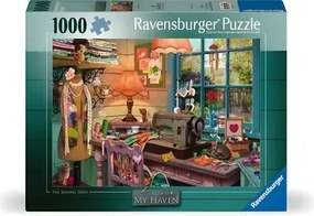 RAVENSBURGER Puzzle My Haven č.4: Šicí koutek / 1000 dílků / 70x50 cm