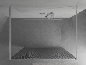 Mexen Kioto, sprchová zástěna Walk-In 110 x 200 cm, 8mm sklo s žebrovým vzorem, chromový profil, 800-110-002-01-09