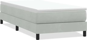 Postel Box Spring bez matrace světle šedá 80x220 cm samet 3315849