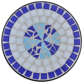Mozaikový stolek na květiny modrý a bílý - Default Title
