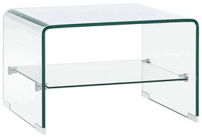 Konferenční stolek čirý 50 x 45 x 33 cm tvrzené sklo - Default Title