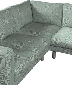Potah na pohovku IKEA Norsborg rohová 4-místná barva zelená látka pletený vzor, vzorované