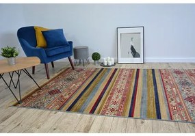 koberec WINDSOR 22890 ETNIC Střapce, modrá, bordó velikost 120x170 cm | krásné koberce cz