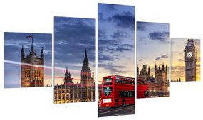 Obraz Londýna s autobusem (125x70 cm)