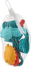 TEDDIES Sada na písek 4 ks / Lopatka, hrabičky, 2 formičky / Plast / V