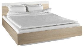 Kondela Manželská postel, 160x200, dub sonoma / bílá, GABRIELA