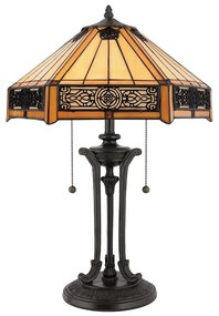 Vitrážová stolní lampa Tiffany INDUS výška 58 cm
