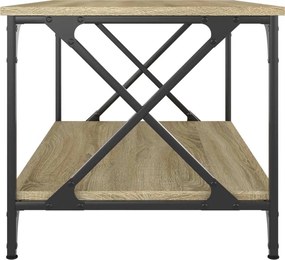 vidaXL Konferenční stolek 80x50x45 cm kompozit a železo [823318] Barva: Černá