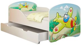 Dětská postel - Letadlo 140x70 cm + šuplík