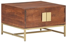 Konferenční stolek medově hnědý 67 x 67 x 45 cm masivní akácie 320376