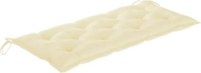 Zahradní lavice s poduškou 120 cm masivní akáciové dřevo 3063785