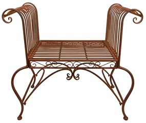 Hnědo-rezavá kovová dekorační zahradní židle - 76*41*71 cm
