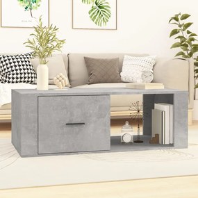 816540 vidaXL Konferenční stolek betonově šedý 100x50,5x35cm kompozitní dřevo
