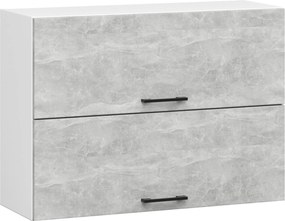 Závěsná kuchyňská skříňka Olivia W80 G2 H580 bílá/beton