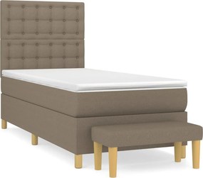 Box spring postel s matrací taupe 90x190 cm textil 3137441