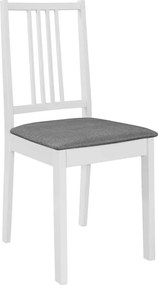 vidaXL Jídelní židle s poduškami 4 ks masivní dřevo [247637] Barva: white and cream