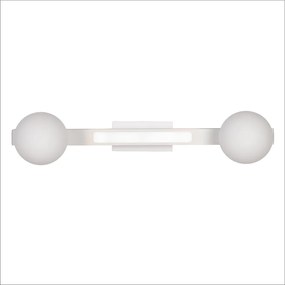 Nástěnné svítidlo Magnet1, 2x bílé skleněné stínítko + 1x LED 13W, w