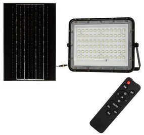V-Tac LED Venkovní solární reflektor LED/15W/3,2V IP65 4000K černá + DO VT1360