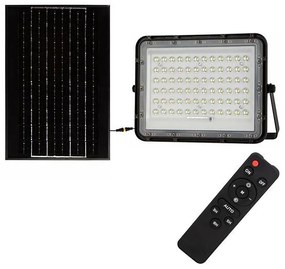 LED Venkovní solární reflektor LED/15W/3,2V IP65 4000K černá + DO