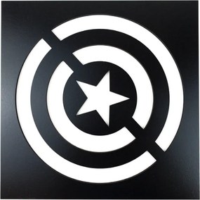 Dřevěná dekorace Symbol Kapitána Ameriky černá