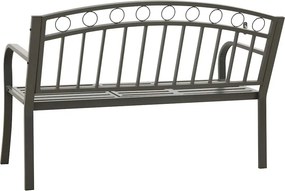 Zahradní lavice se stolkem šedá 120 cm ocel 319585