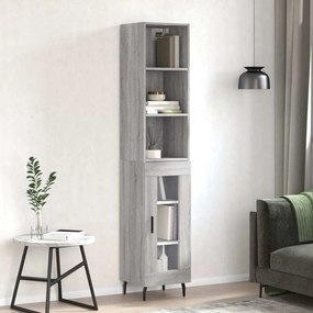 vidaXL Skříň highboard 34,5 x 34 x 180 cm kompozitní dřevo [3189915] Barva: šedá sonoma