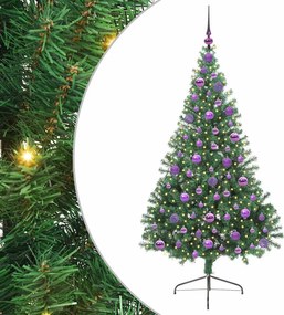 Umělý osvětlený vánoční stromeček Zelená 180 cm PVC 3397017
