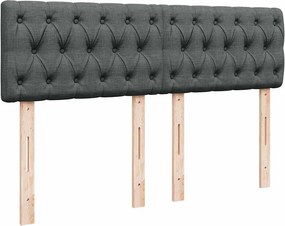 Box spring postel s matrací tmavě šedá 160x200 cm textil 3287515