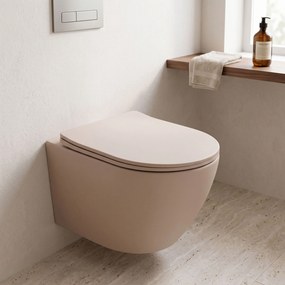 Rea, Závěsná WC mísa REA Carlo Mini Tornado Mocca Matt, REA-C4599