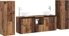 Sada koupelnového nábytku 5 ks Staré dřevo 33 x 34,5 x 100 cm 3405991