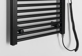 Aqualine Aqualine, DIRECT-E elektrické topné těleso, rovné, 450x1320 mm, 400 W, černá, ILE34TB