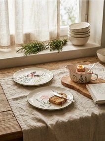 Sinsay - Keramické talíře s květinovým motivem, 2 pack - vícebarevná