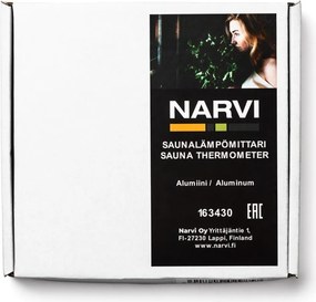 Narvi Black teploměr do sauny, černý
