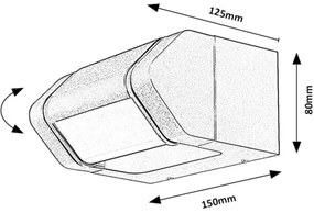 Rabalux 77103 - LED Venkovní nástěnné svítidlo MEDNA LED/8W/230V IP54 antracit