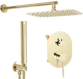 Rea Oval, podomítková sprchová sada + BOX, zlatá lesklá, REA-P8466