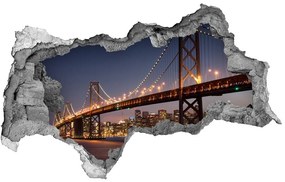 Wallmuralia Fototapeta díra na zeď 3D Most San Francisco 95x73 cm