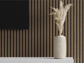 Mexen Lam-B, akustické stěnové lamely 275 × 30 cm, HDF deska 4 mm, technická dýha, ořech espresso, S100-275307-3015-019