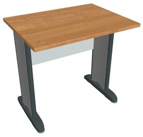 Stůl pracovní rovný 80 cm hl. 60 cm - Hobis Cross CE 800 Dekor stolové desky: olše, Dekor lamino podnože: šedá, Barva nohou: černá