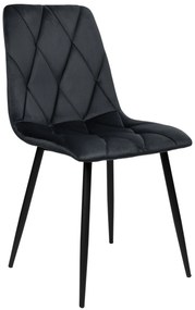 ViaDomo Via Domo - Židle Riccio - černá - 44x88x56 cm