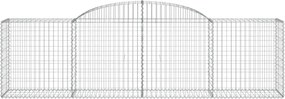 Klenuté gabionové koše 17ks 300x50x80/100 cm pozinkované železo 3146696