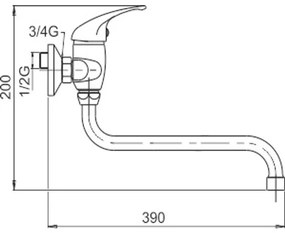 Novaservis Metalia 55 Baterie dřezová, chrom 55079,0