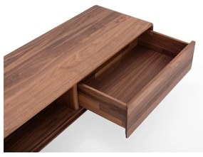 Hnědý TV stolek z dubového dřeva 220x45x45 cm Fawn – Gazzda