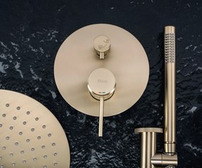 Rea Lungo Grip, podomítková sprchová souprava + BOX montážní systém, zlatá matná, REA-P8950