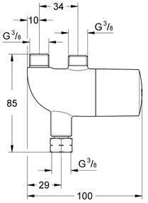 GROHE 34487000 - Termostatická ochrana proti opaření GROHTHERM MICRO chrom