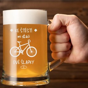 Dekorant Pivní půllitr pro cyklistu ŠLAPKY