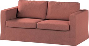 Potah na pohovku IKEA Karlstad 2-místná , nerozkládací, dlouhý barva hnědá látka pletený vzor