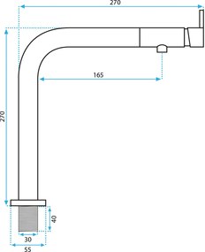 Rea Cole, stojánková dřezová baterie h-270, zlatá matná, REA-B2720