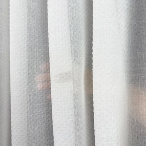 Voálová záclona strukturovaná přírodní bílá s olůvkem metraž Ervi N 4234