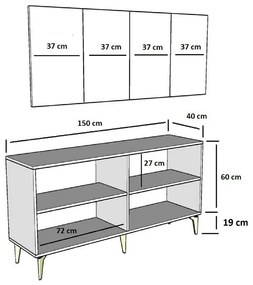 Skříňka Midas Anthracite and Silver